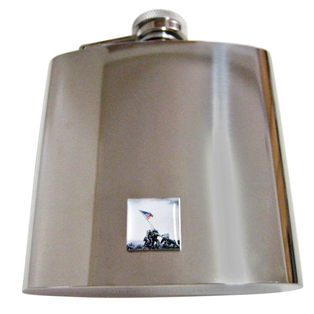 Iconic Flag Raising Large Flask - Gem